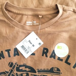 Anko | Shirts & Tops | Nwt Anko Kids Brown Shortsleeve Tee Vintage ...